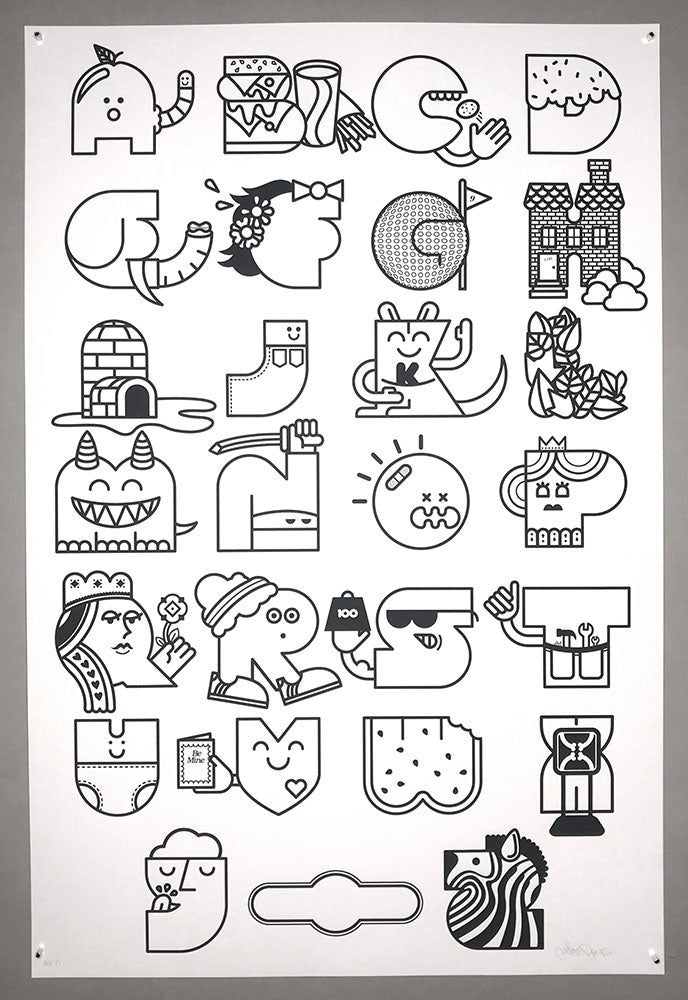 Color Your Own Alphabet Print – Burlesque of North America