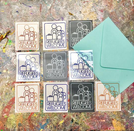 Refugees Welcome Sticker Set – Burlesque of North America