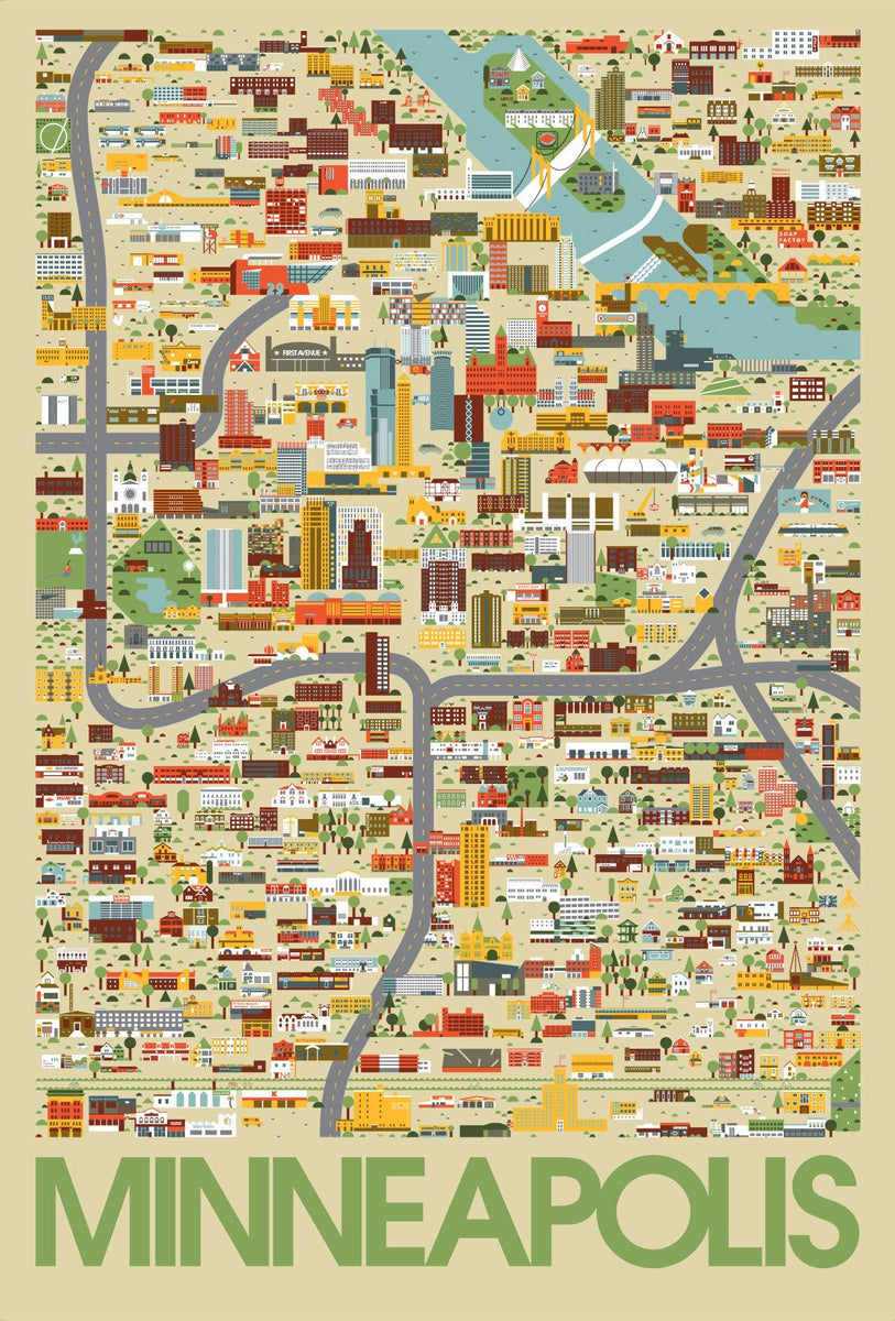 Minneapolis Map – Burlesque of North America