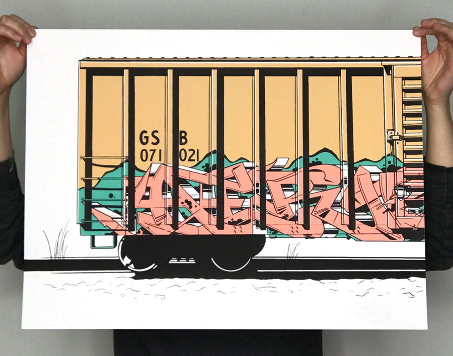 Aerub: Freight print – Burlesque of North America