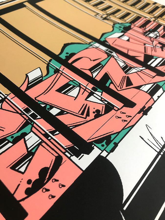 Aerub: Freight print – Burlesque of North America