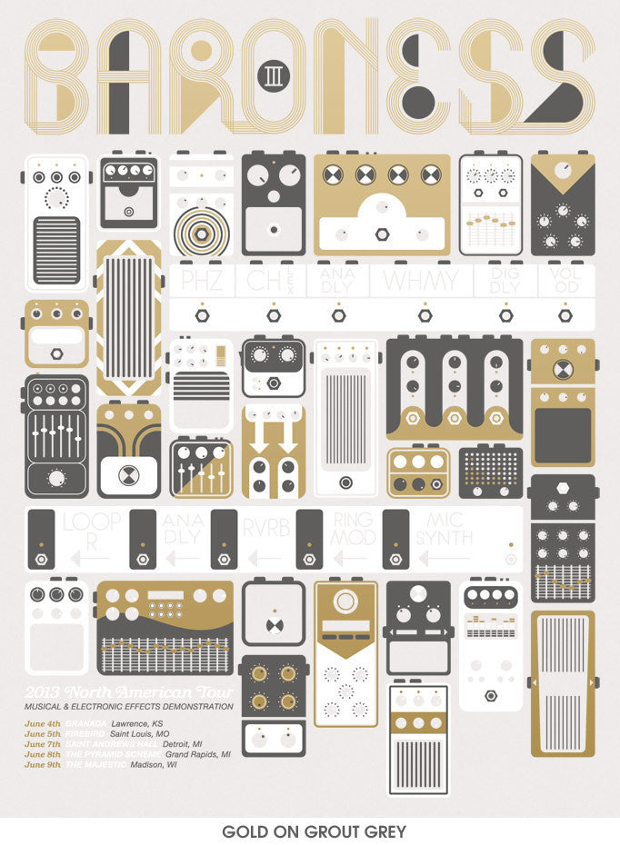 Baroness Tour Poster III variants – Burlesque of North America