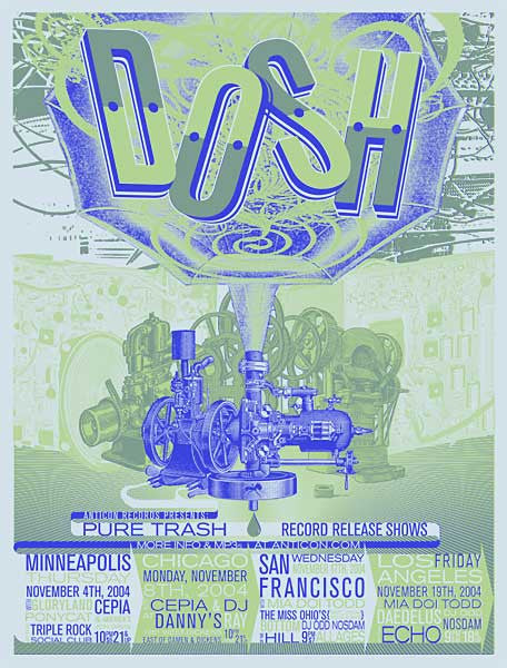 Dosh: Pure Trash album release print – Burlesque of North America