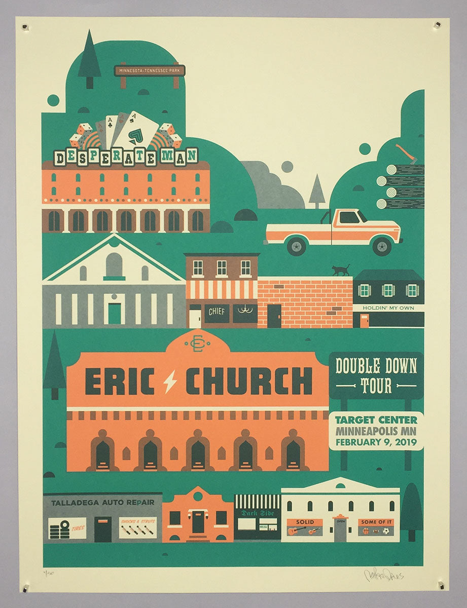 Eric Church: Double Down Tour poster Night 2 – Burlesque of North America